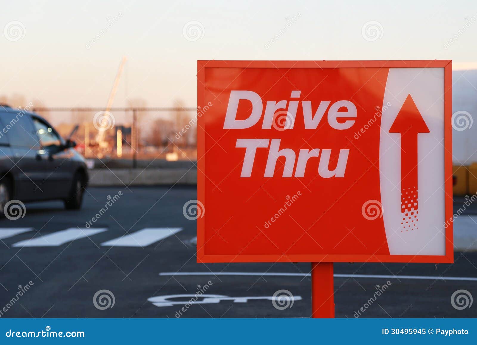 Drive thru road sign stock image. Image of signage, dining - 30495945