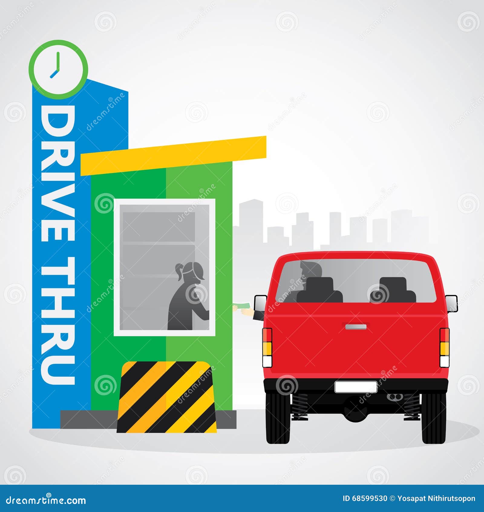 Drive Thru Restaurant Line Icon, Outline Sign, Linear Symbol, Vector ...