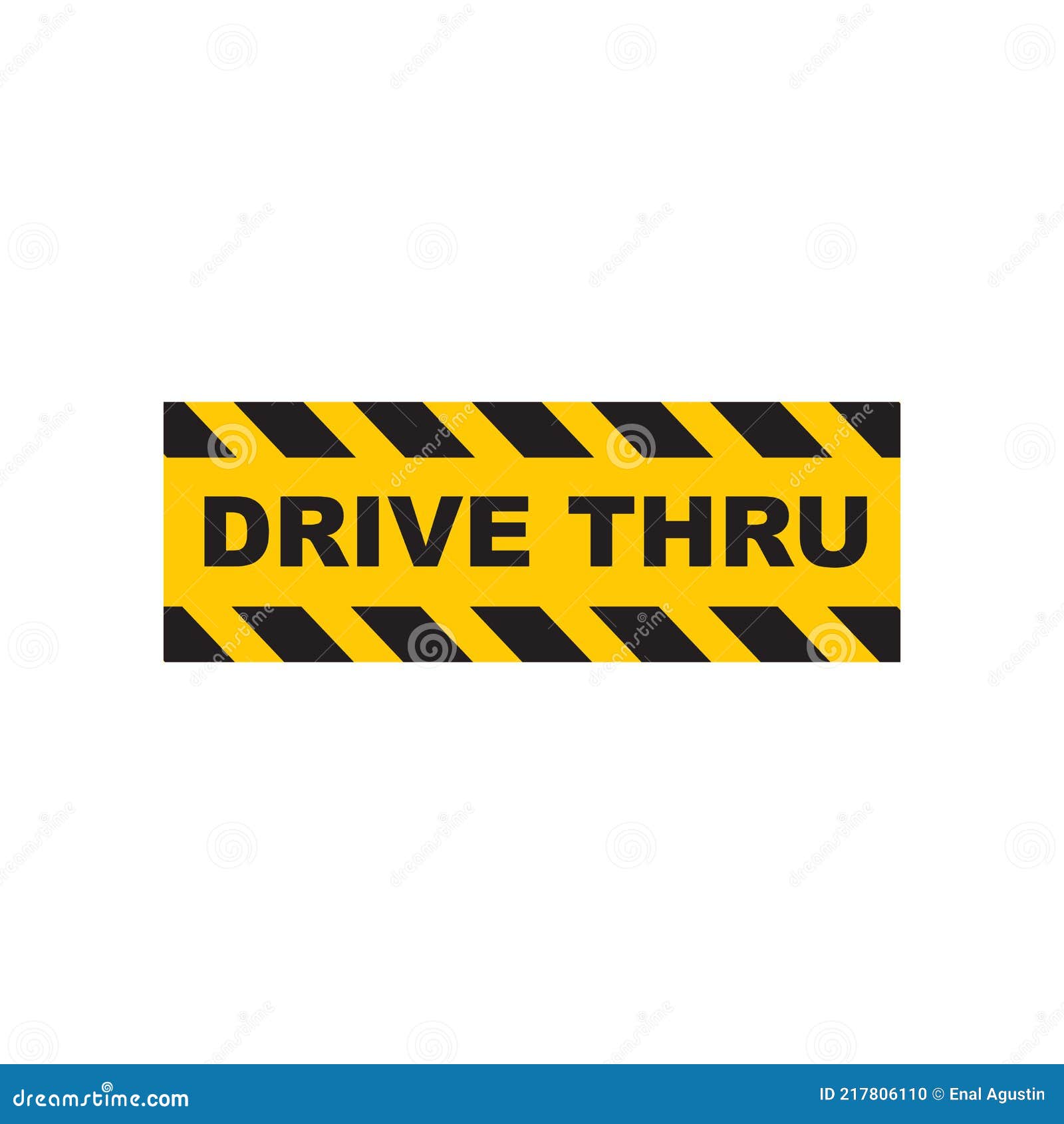 Drive Thru Text Logo Design Template Stock Vector - Illustration of ...