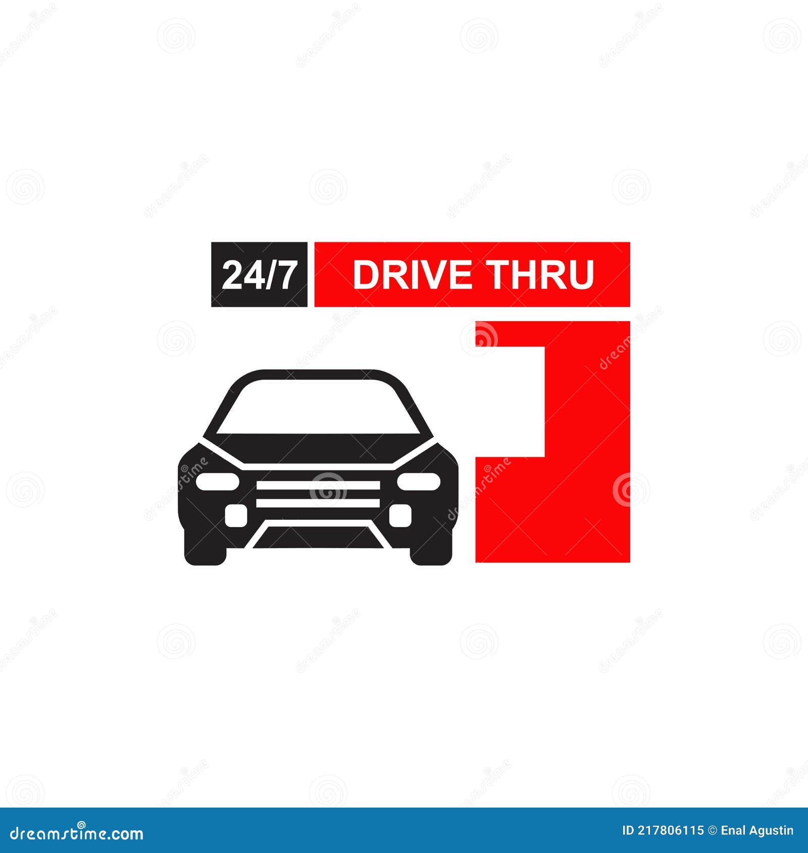 Drive Thru Text Logo Design Template Stock Vector - Illustration of ...