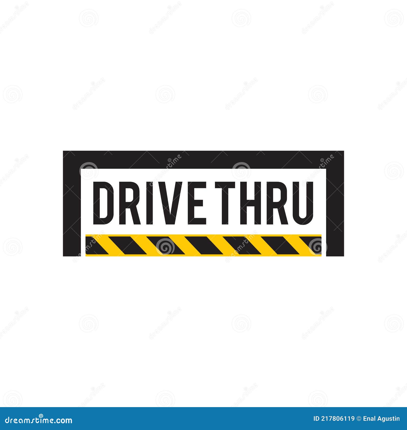 Drive Thru Text Logo Design Template Stock Vector - Illustration of ...