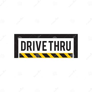 Drive Thru Text Logo Design Template Stock Vector - Illustration of ...