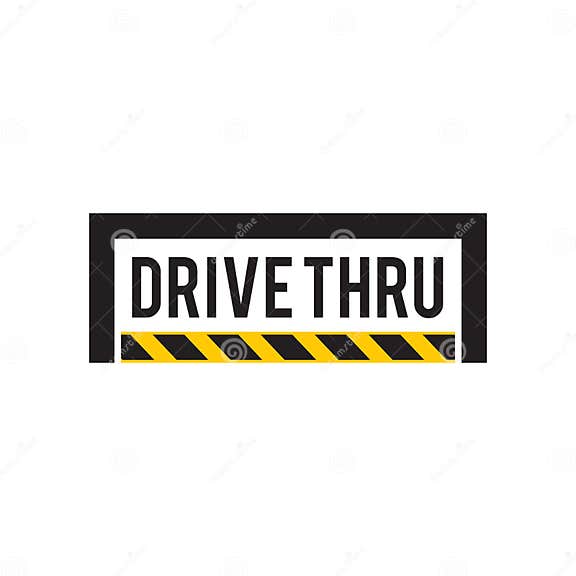 Drive Thru Text Logo Design Template Stock Vector - Illustration of ...