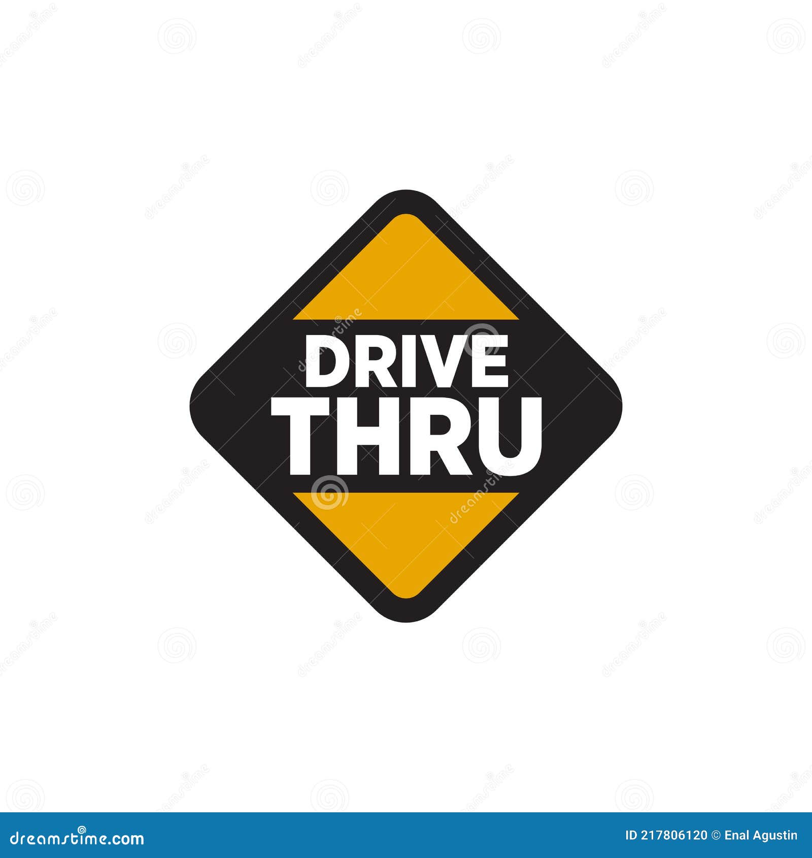 Drive Thru Text Logo Design Template Stock Vector - Illustration of ...