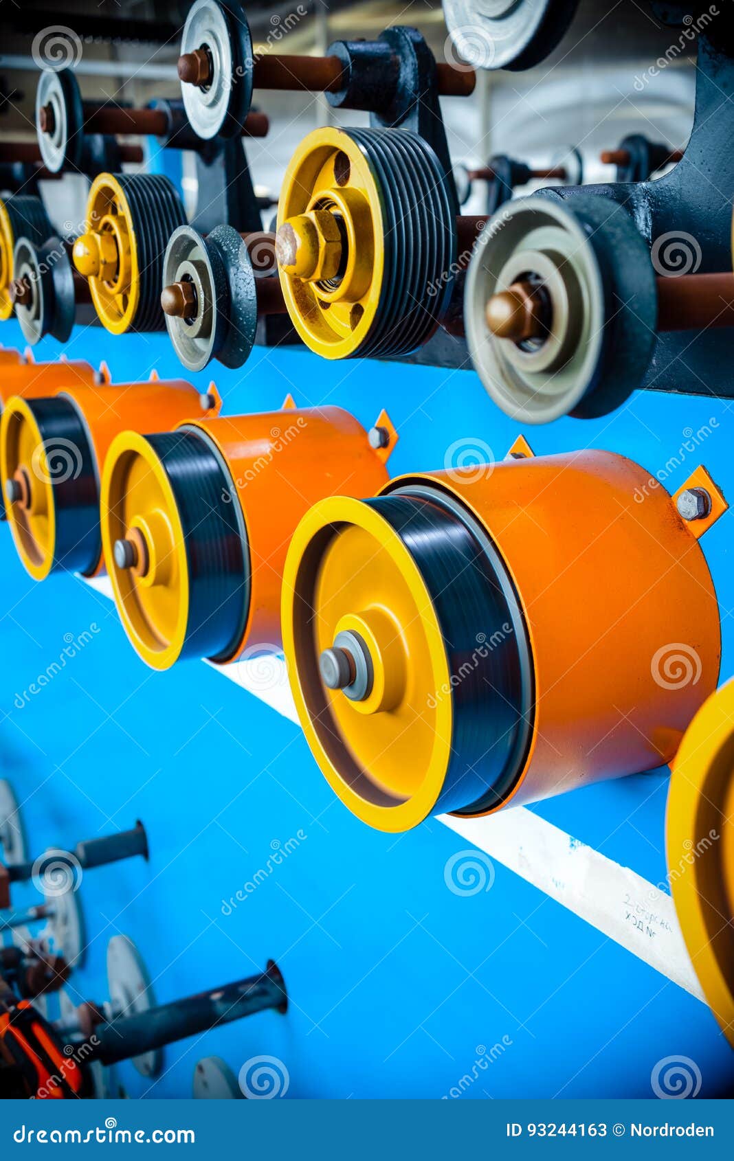 Drive Wheels and Auxiliary Rollers of an Automatic Winding Machine ...