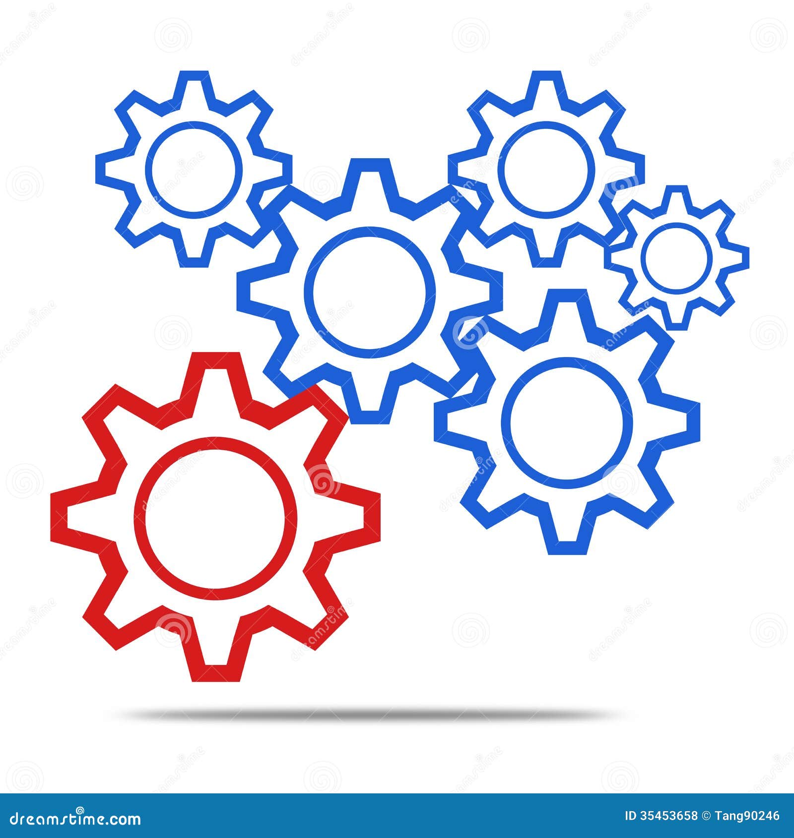 Driven gear stock illustration. Illustration of driven - 35453658