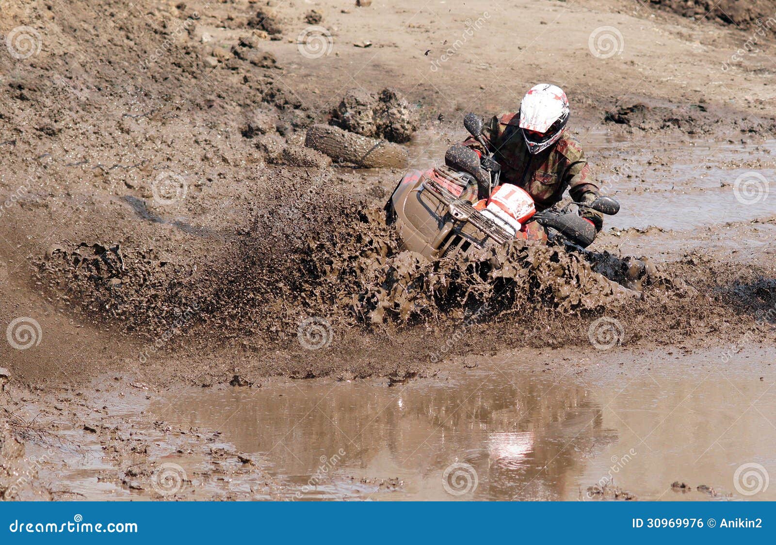 The driver ATV stock photo. Image of entertainment, persecution - 30969976