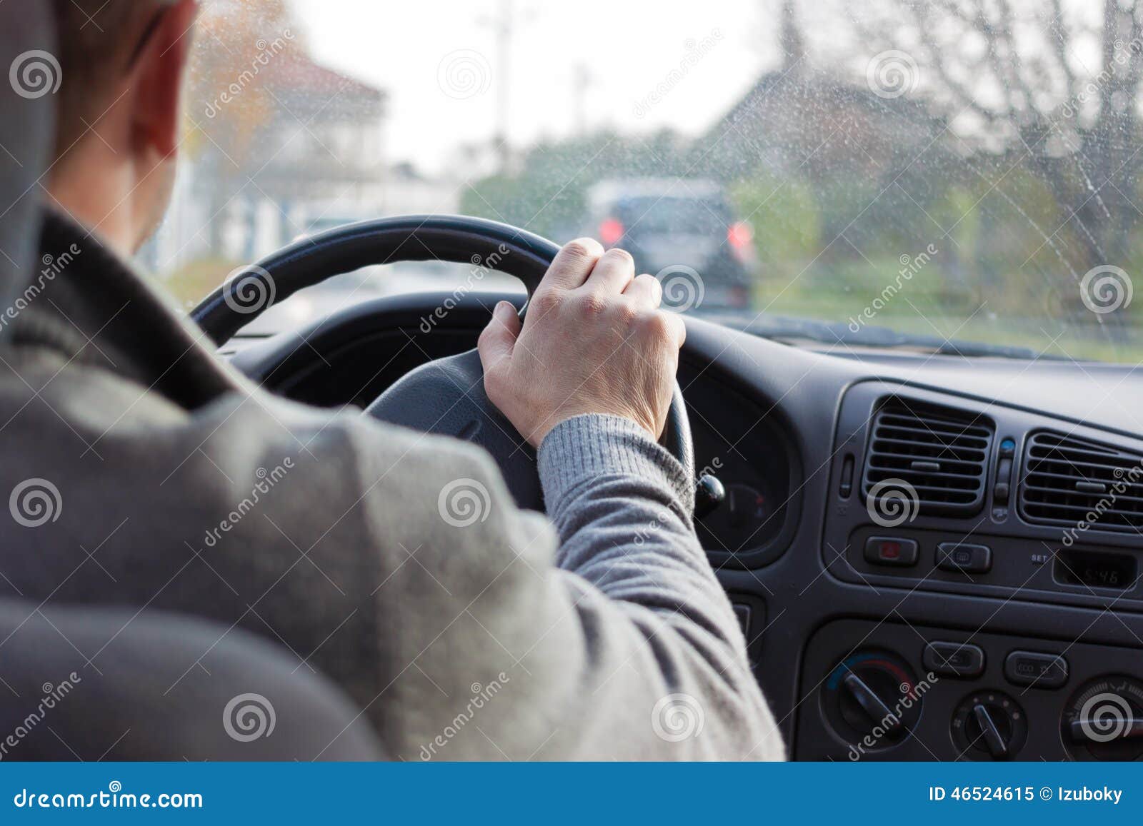 Driver in the Car Country Road Stock Image - Image of drive, portrait ...