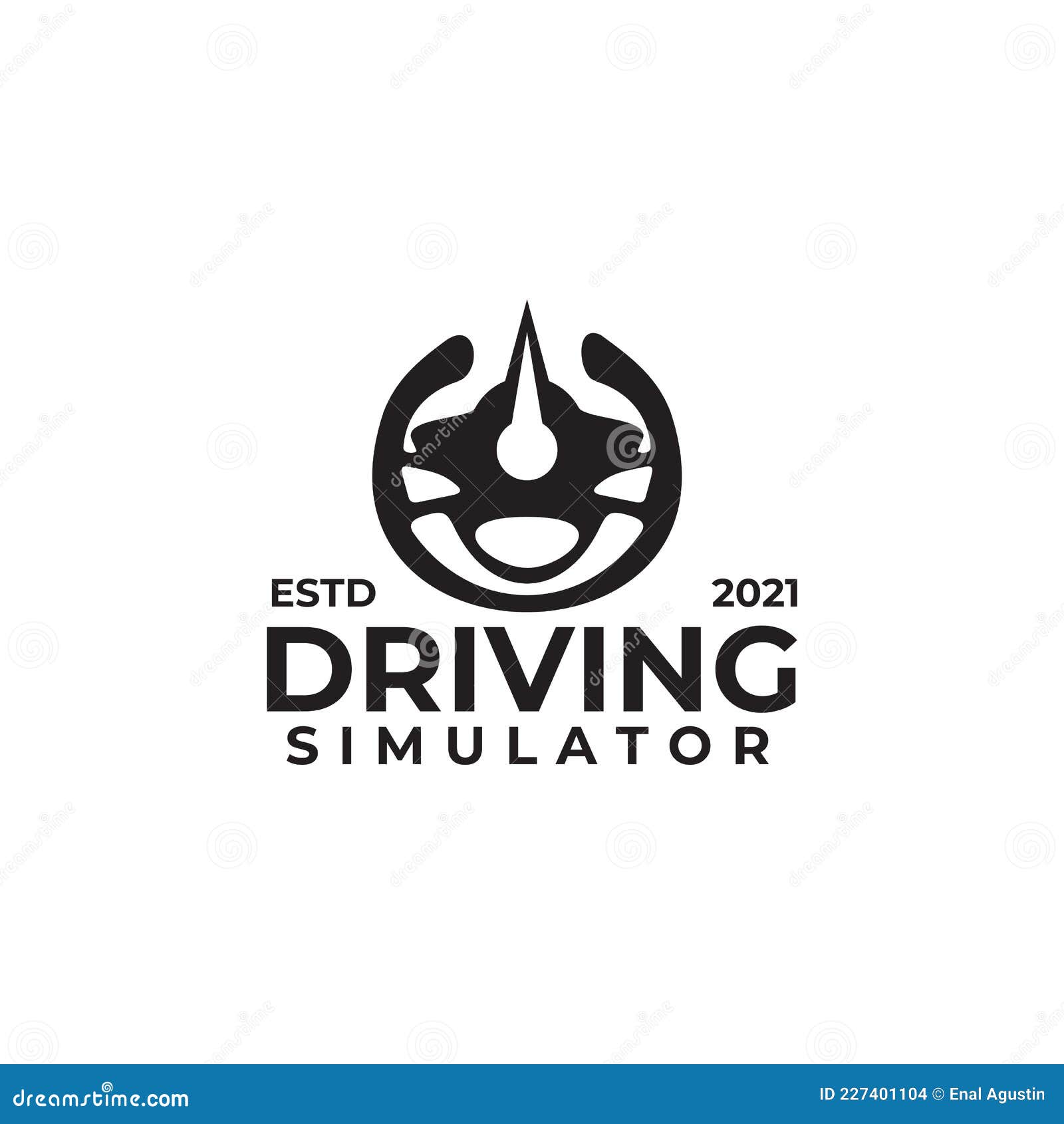 Driver Car Steering Simulator, Speedometer Vector Logo Design Stock ...