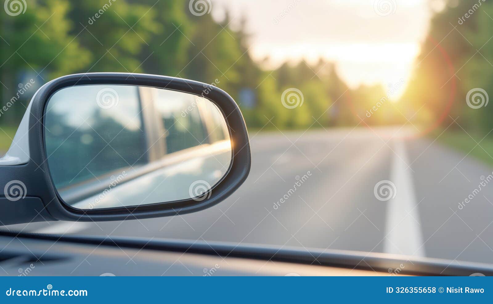 Driver Checking Blind Spot before Changing Lanes, Safe Lane Change ...