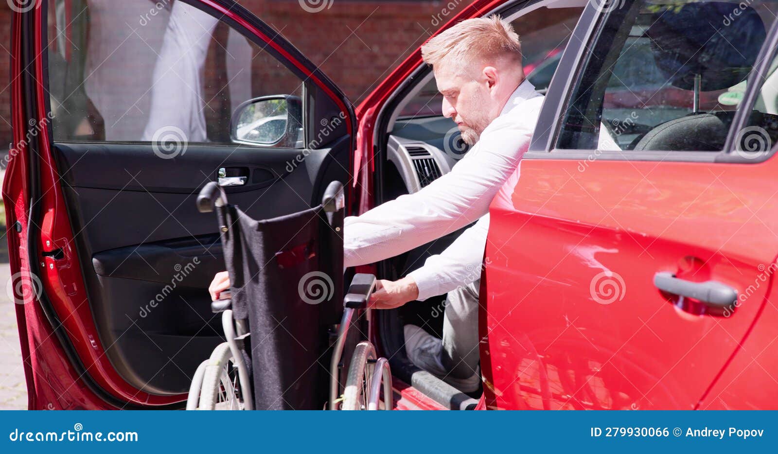 Driver with Disability Getting in Car Stock Photo - Image of travel ...
