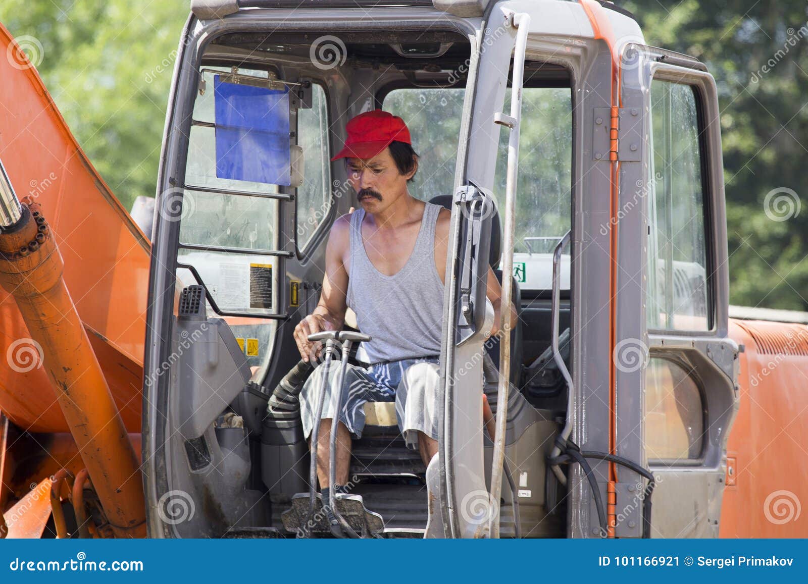 Excavator at the Construction Site. Stock Image - Image of hydraulic ...