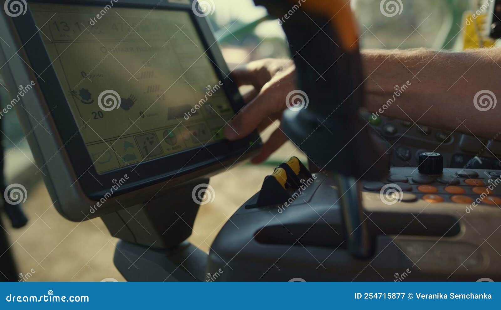 Hand On The Control Panel Of A Programmable Machine Royalty-Free Stock ...