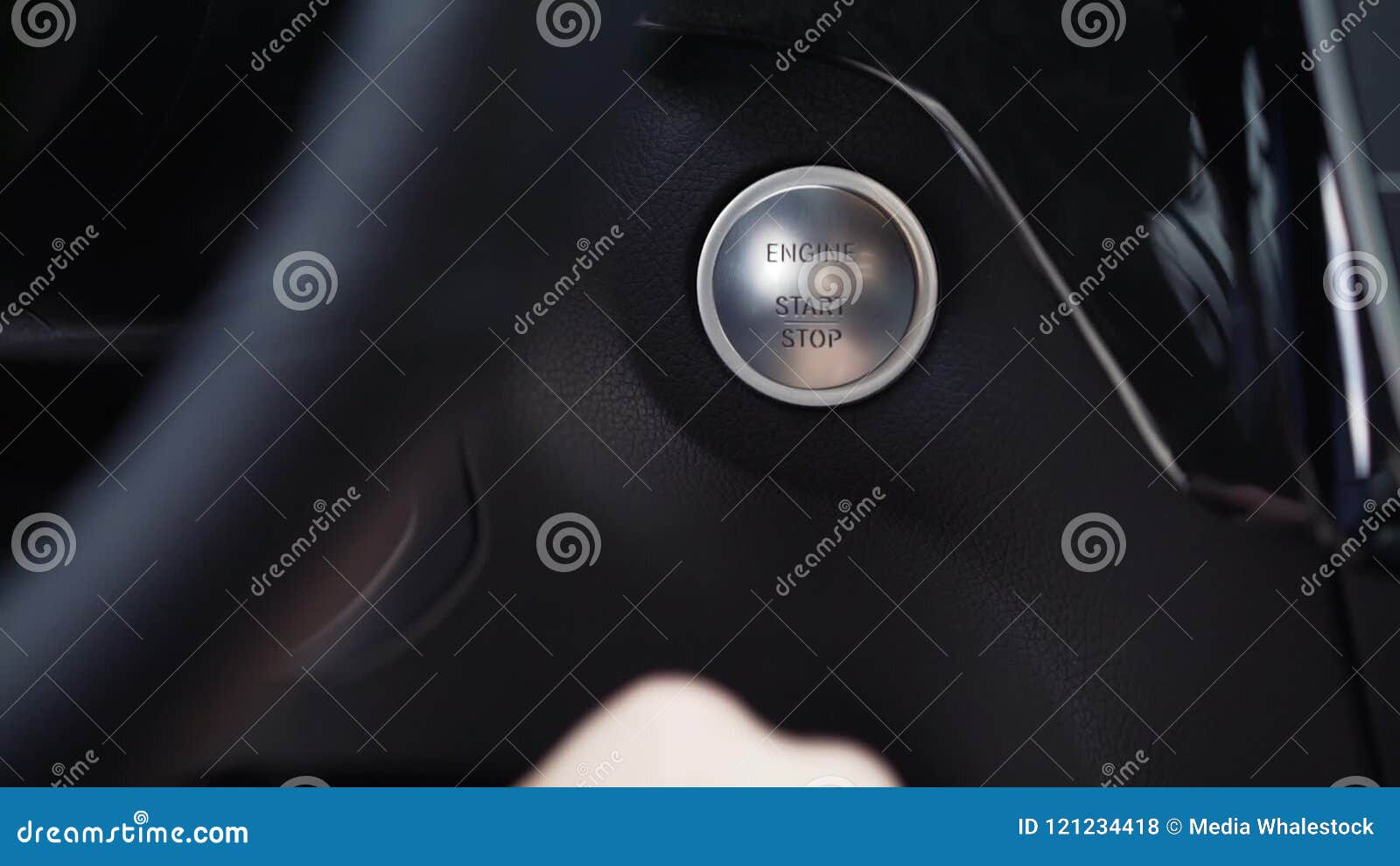 Driver Hand Pushes Engine Start Stop Button. Stock Stock Footage ...