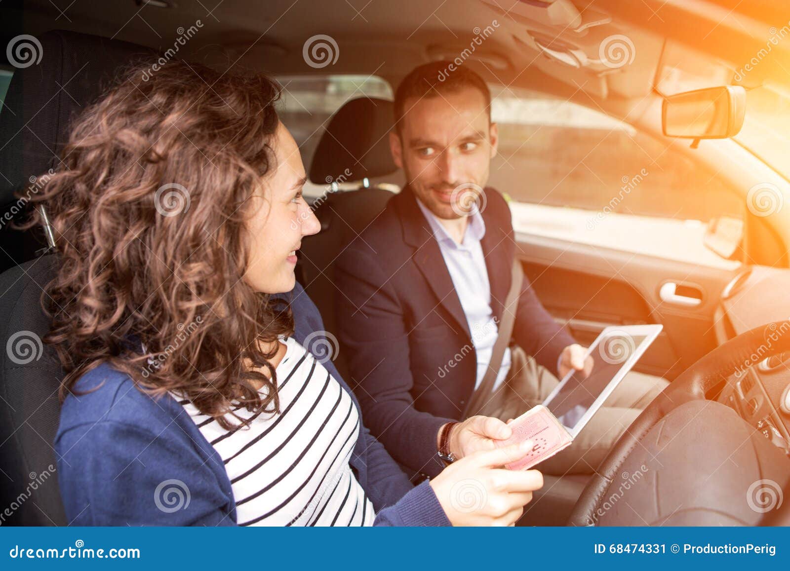 Driver in His Car after Getting His Driving Licence Stock Image - Image ...