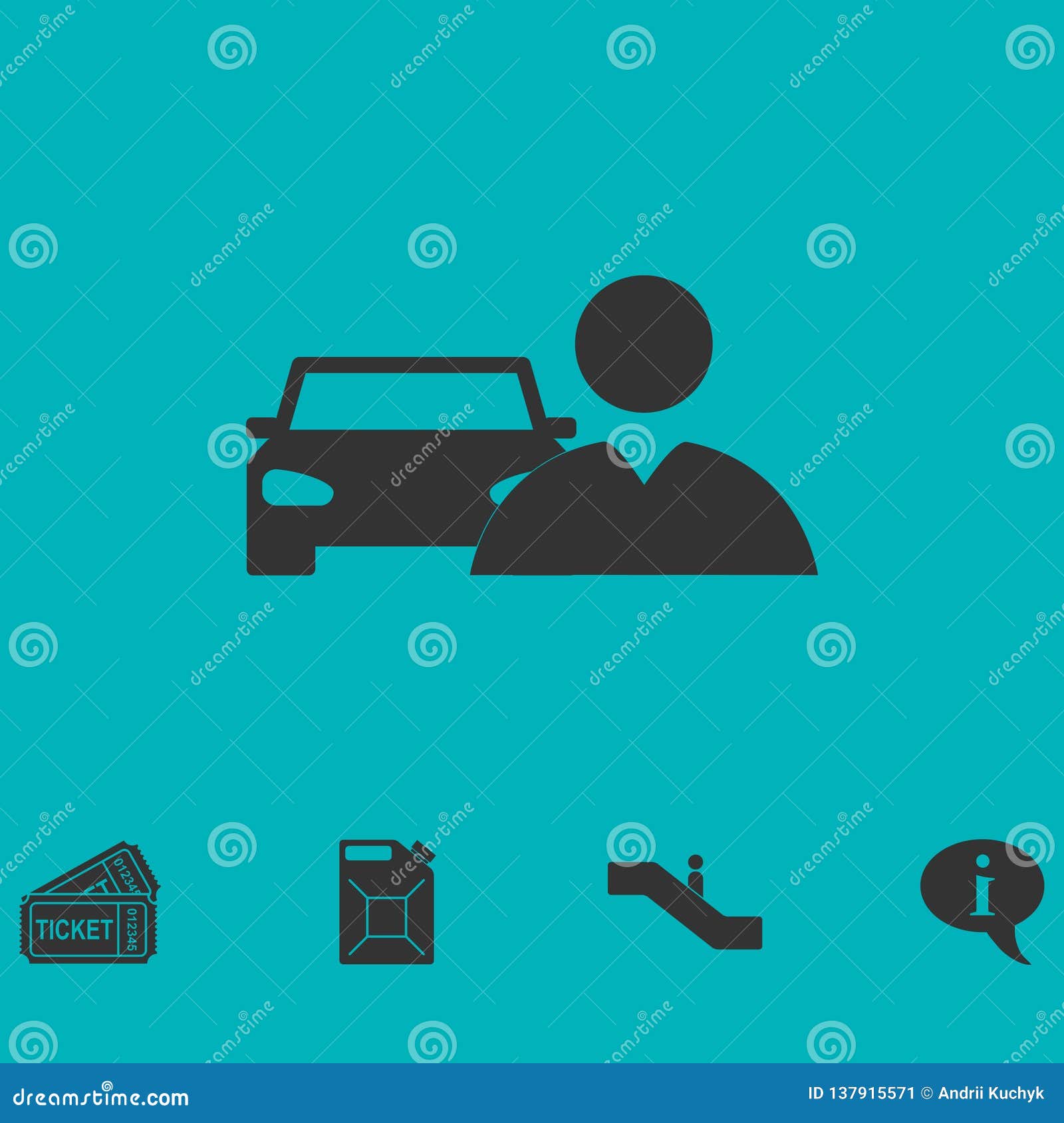 Driver icon flat stock vector. Illustration of motor - 137915571