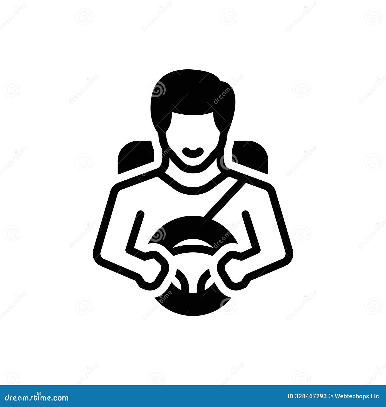 Black Solid Icon for Driver, Initiator and Pilotage Stock Illustration ...