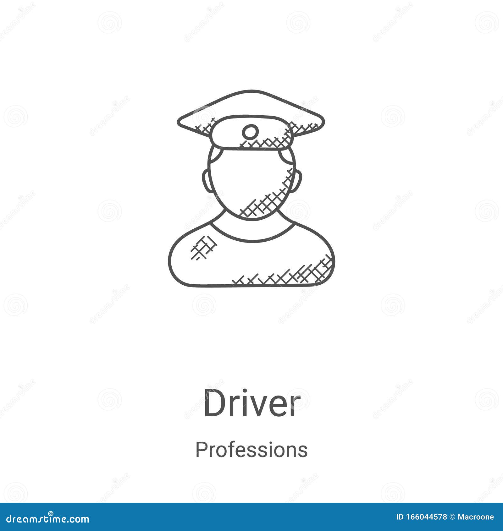 Driver Icon Vector from Professions Collection. Thin Line Driver ...