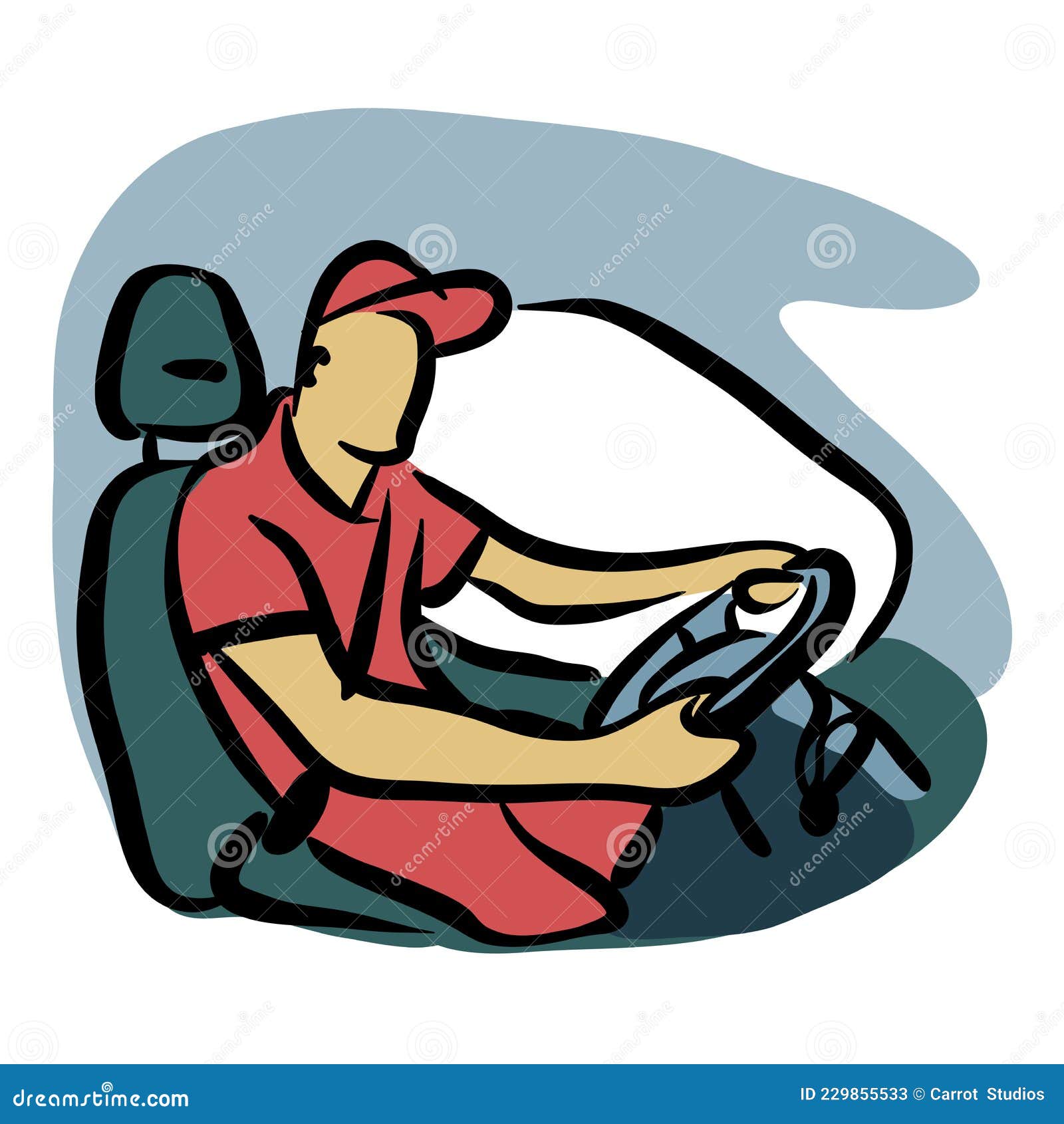 Driver illustration stock vector. Illustration of logistics - 229855533