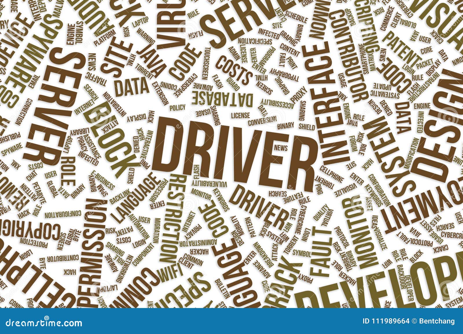 Driver, Conceptual Word Cloud for Business, Information Technology or ...