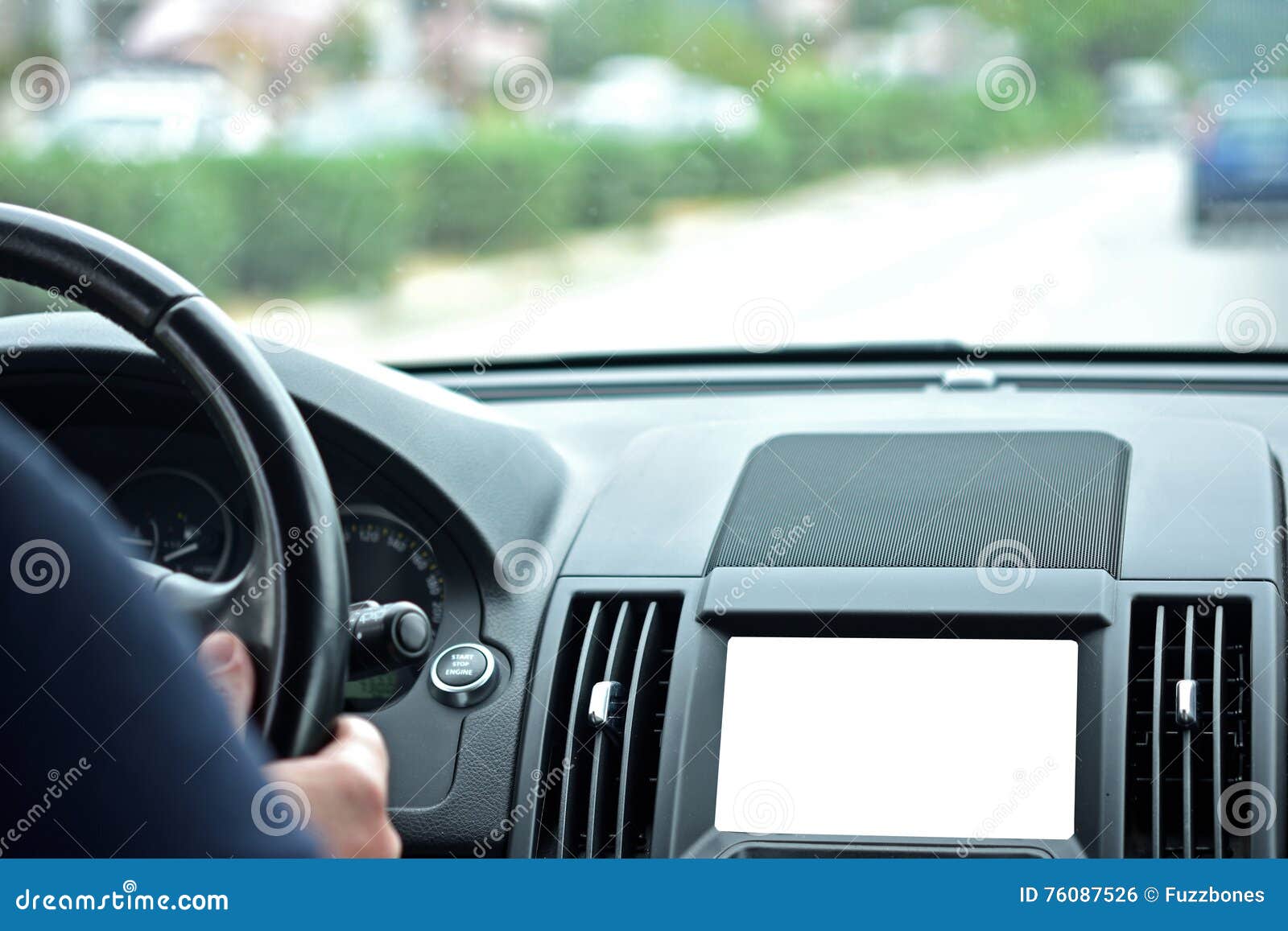 Driver inside car stock photo. Image of system, copy - 76087526