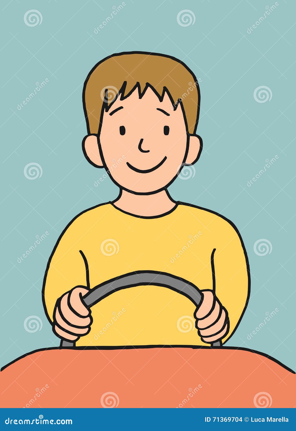 Driver kid stock vector. Illustration of kindergarten - 71369704