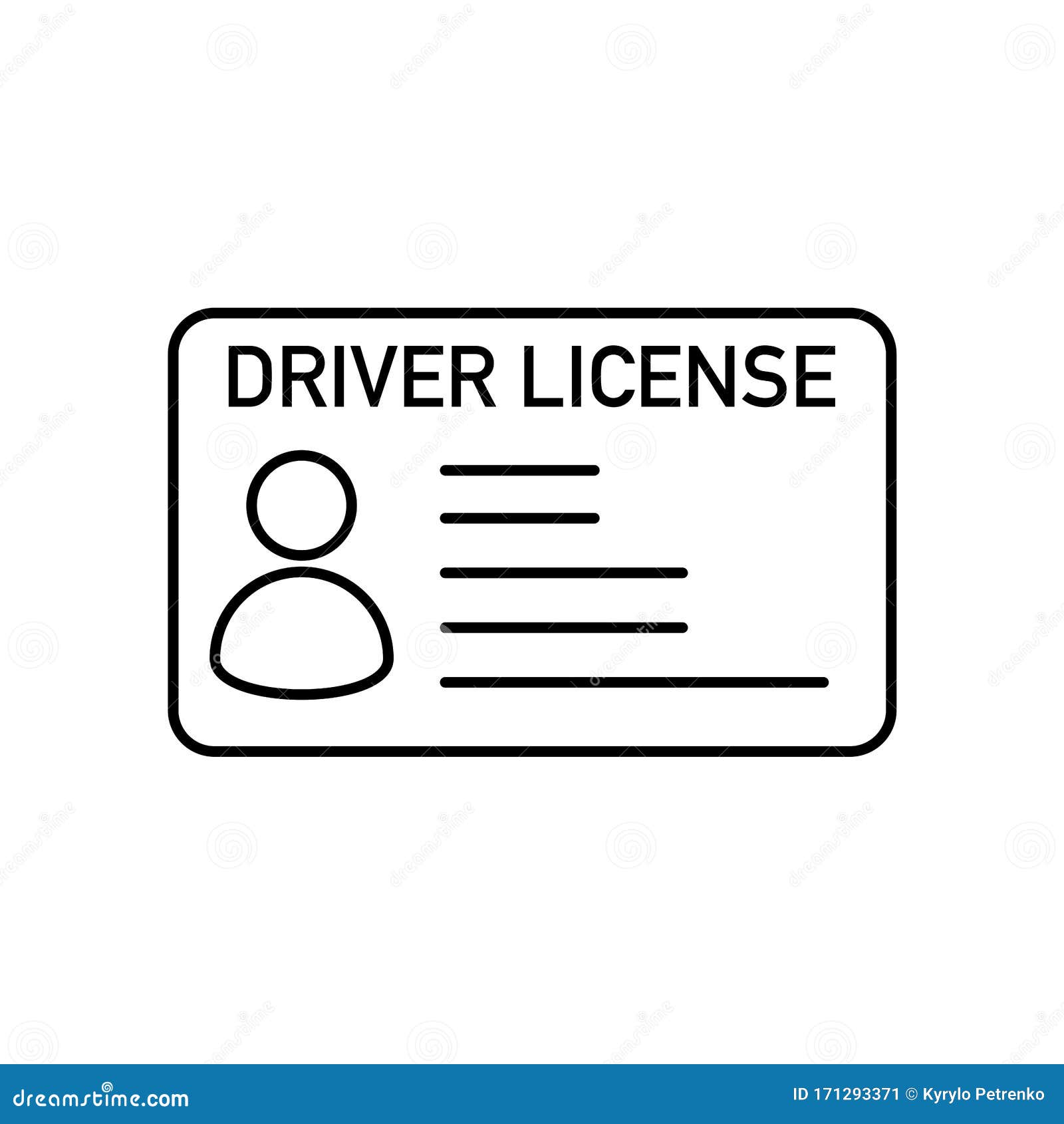 Driver Licence Id Card Vector White Background Stock Vector ...