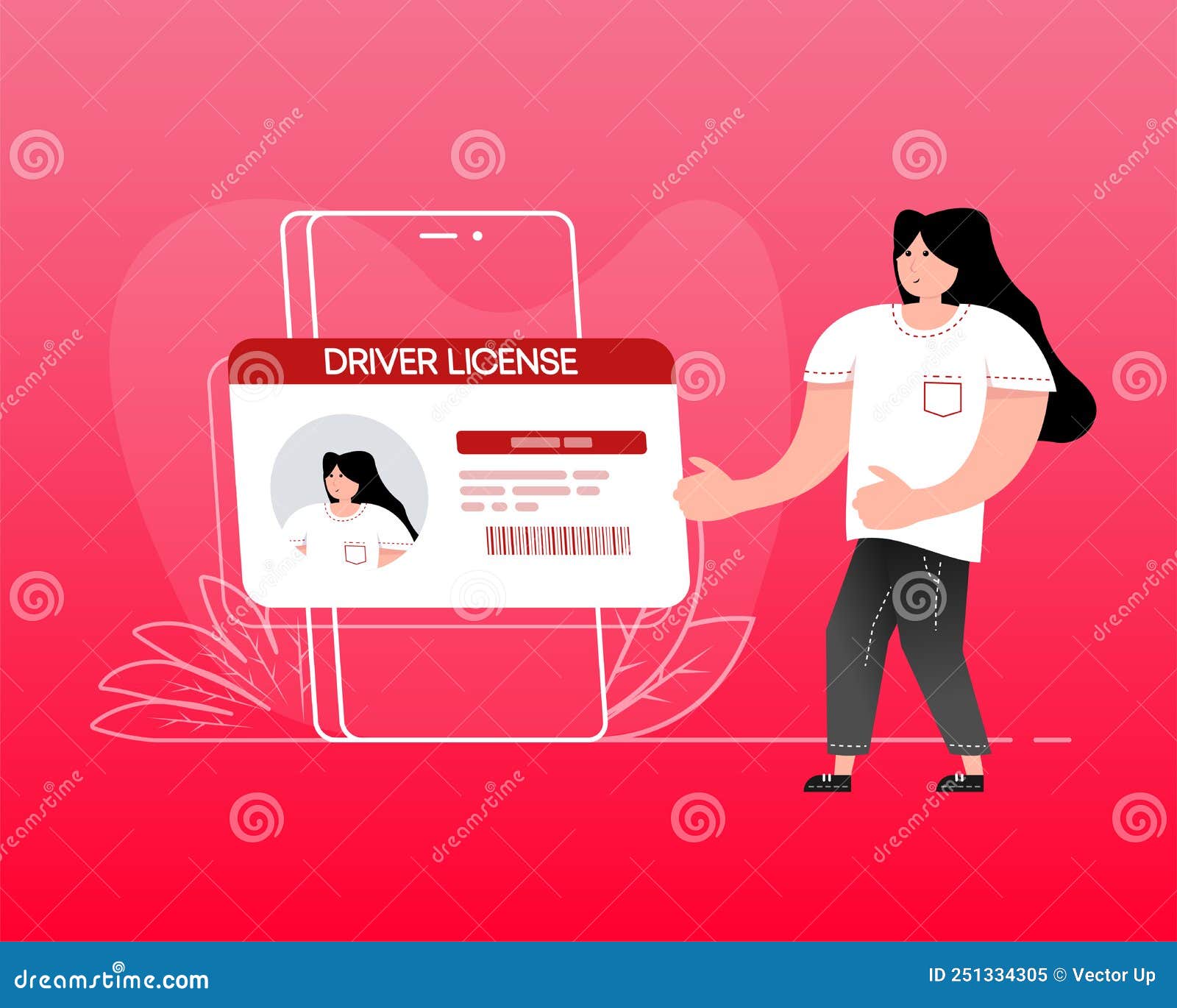 Driver License, Car Driving Licence. ID Card Template. Vector ...