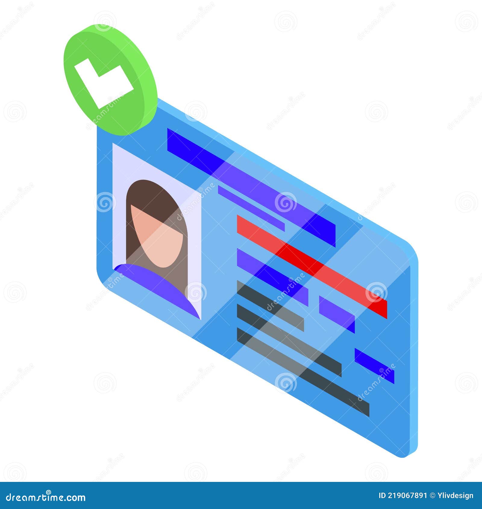 Driver License Icon, Isometric Style Stock Vector - Illustration of ...