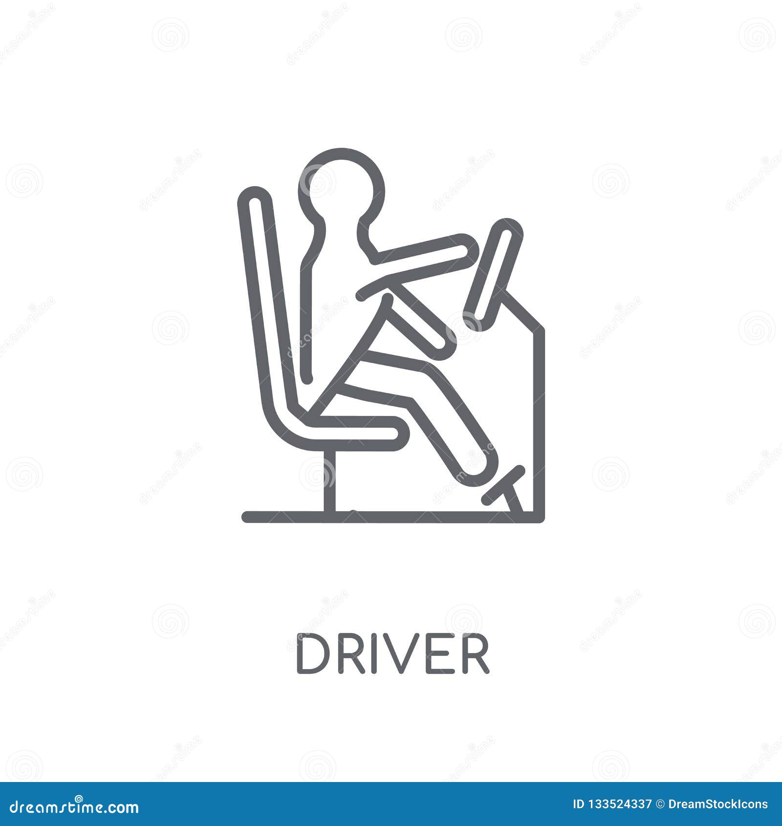 Driver Linear Icon. Modern Outline Driver Logo Concept on White Stock ...