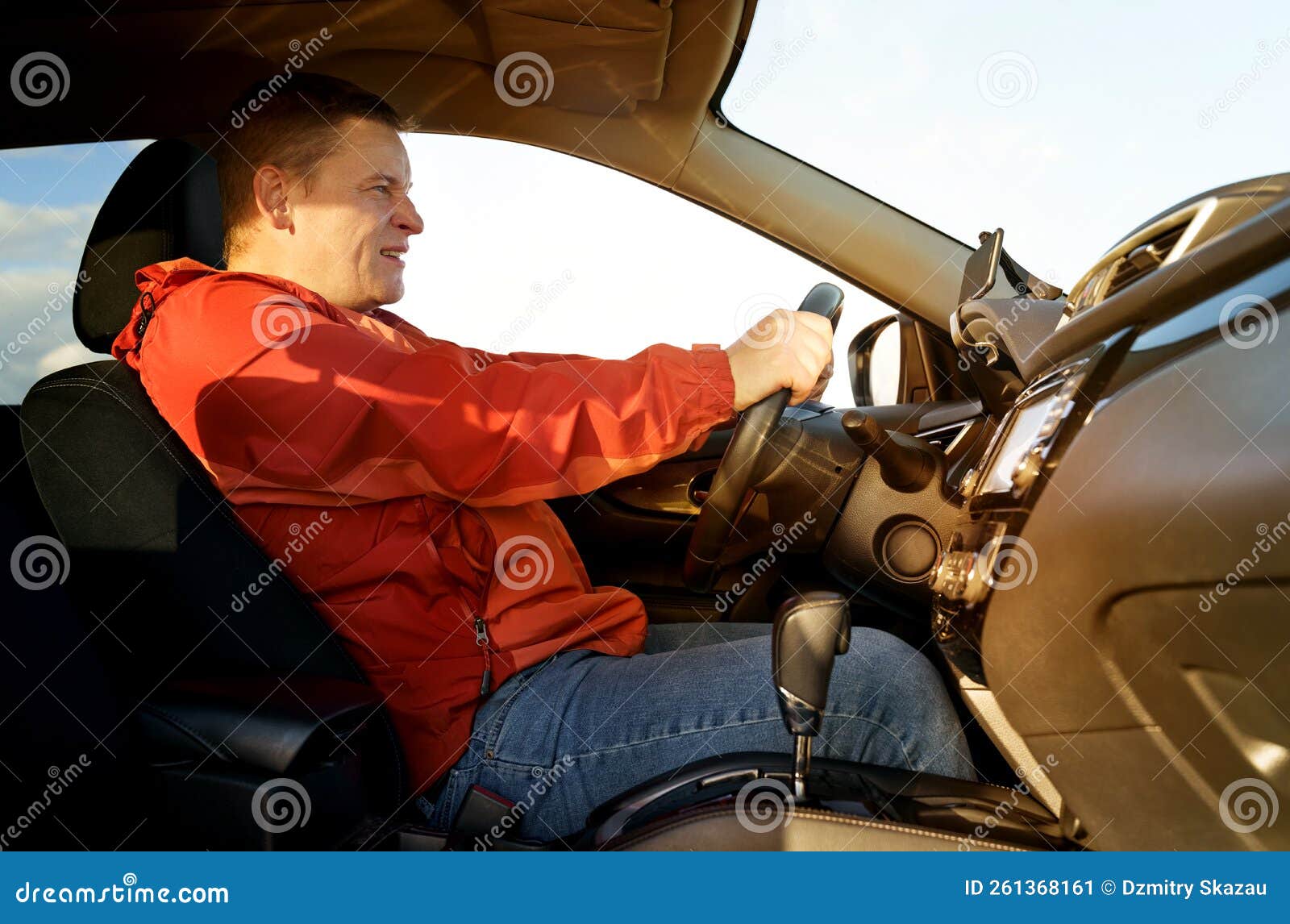The Driver Lost Control of the Car, Emergency Braking. Stock Image ...