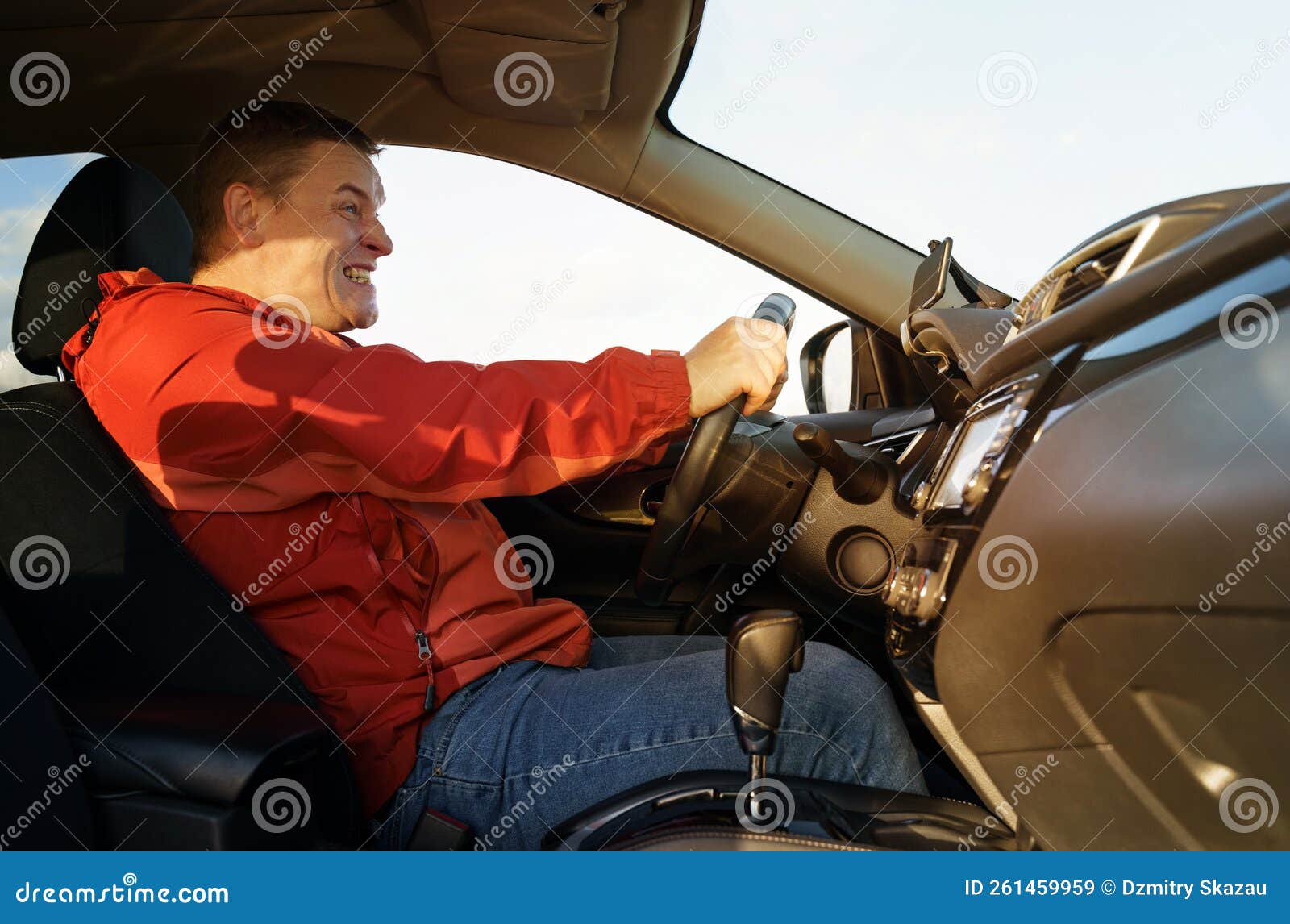 The Driver Lost Control of the Car, Emergency Braking. Stock Image ...