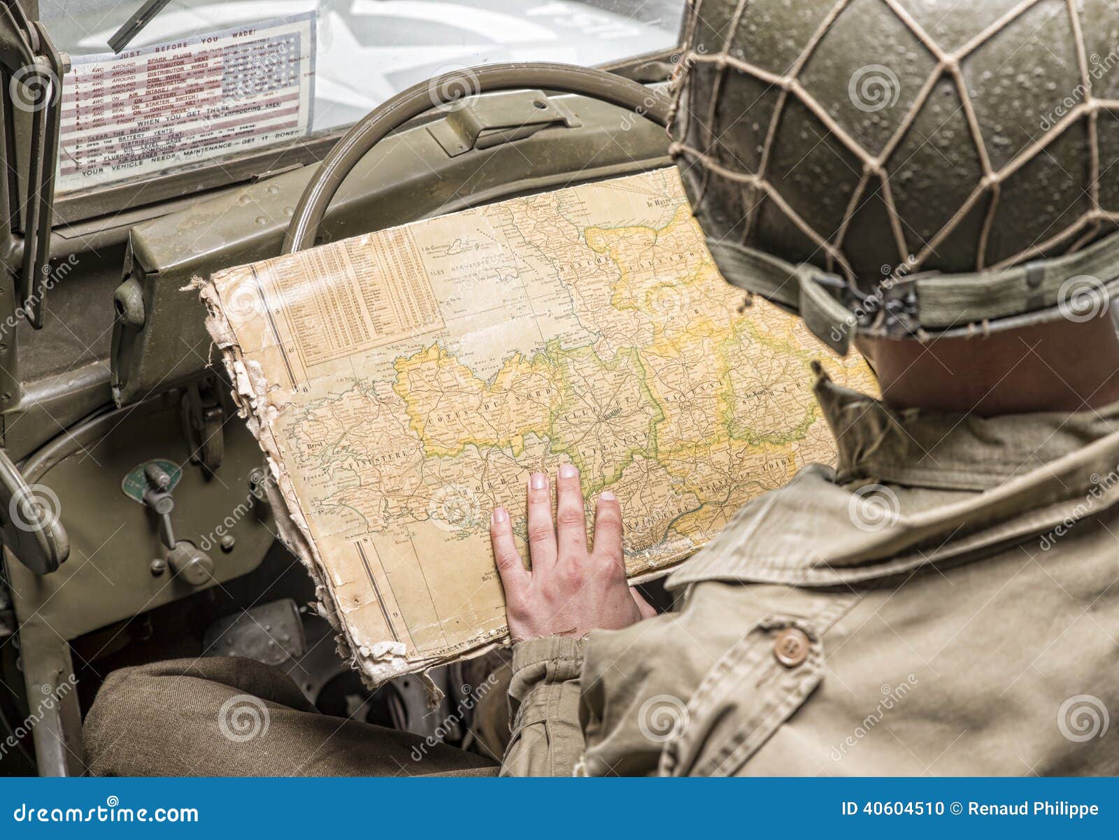 Driver Of A Military Vehicle Of World War II Royalty-Free Stock ...