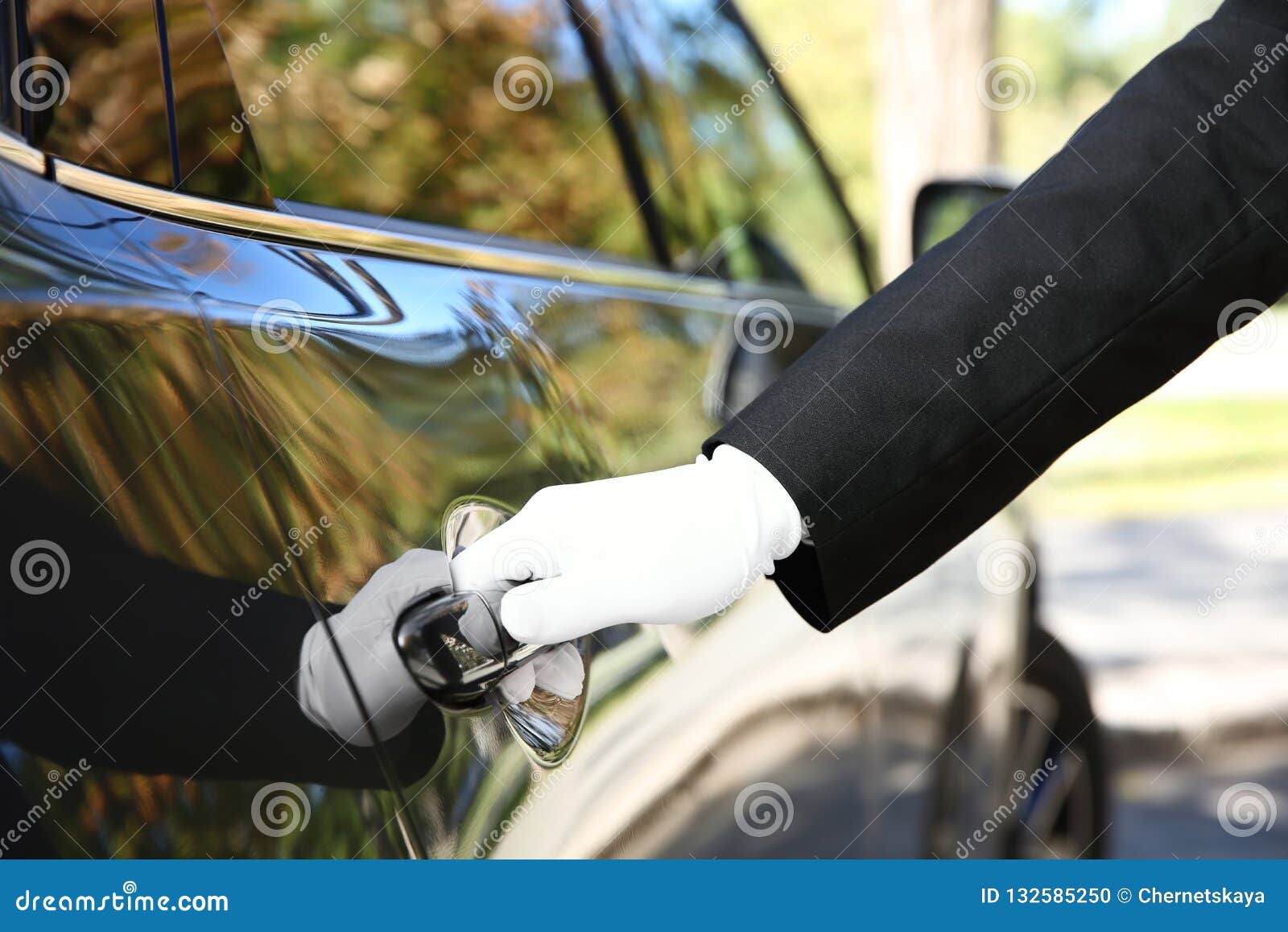 Driver Opening Car Door, Closeup Stock Photo - Image of luxury, closeup ...