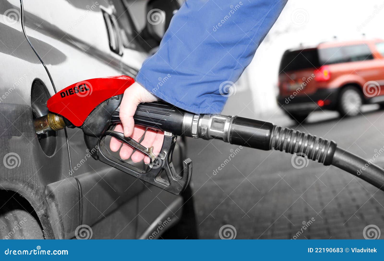 The Driver Pumping Gasoline. Stock Image - Image of fossil, energy ...