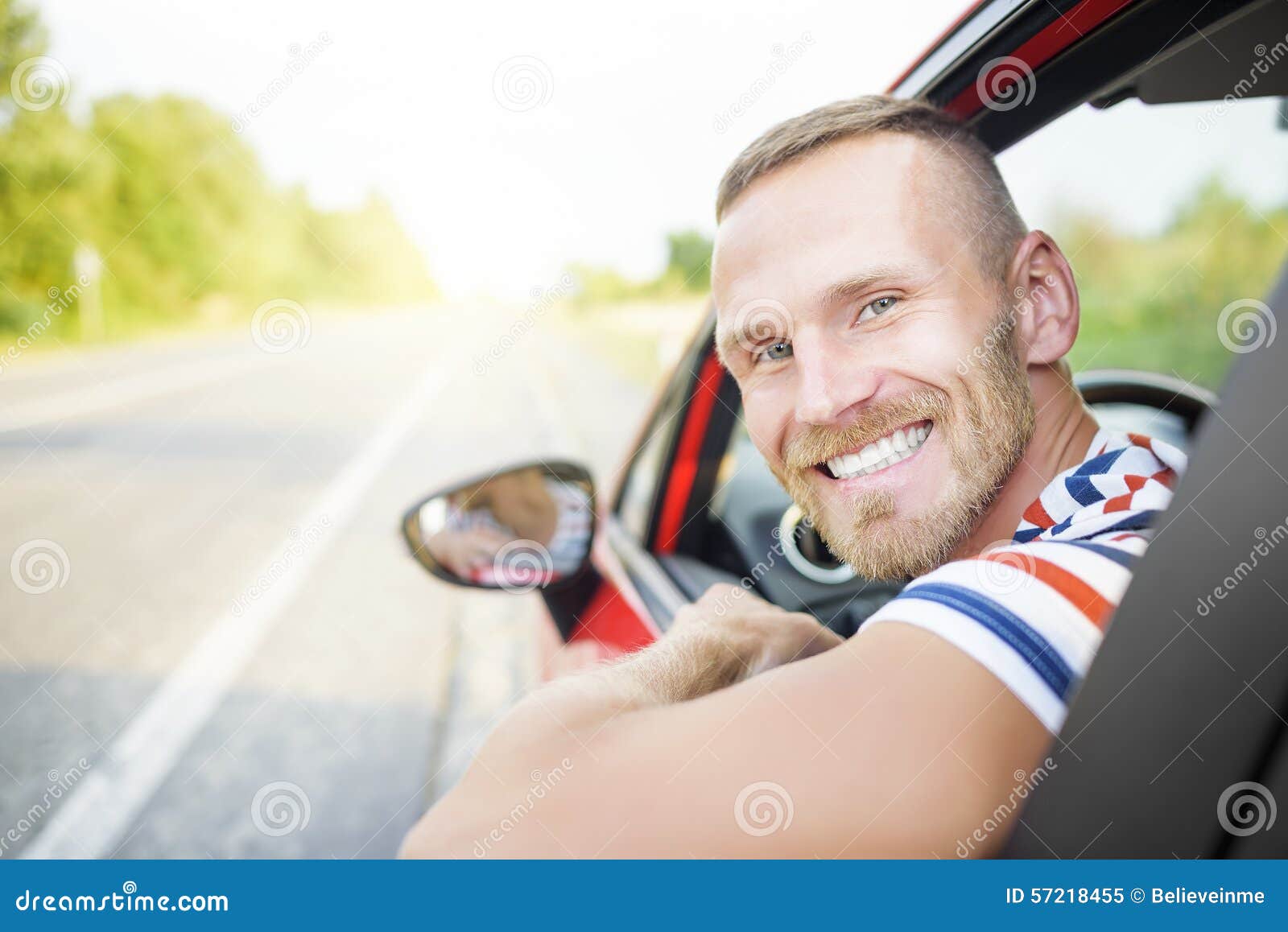Driver on the road. stock image. Image of modern, happy - 57218455