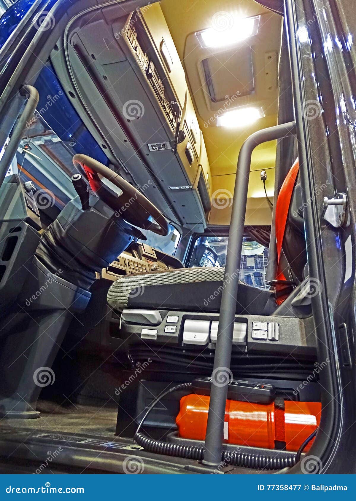 Driver S Cab of a Modern Truck Stock Image - Image of goods, safety ...
