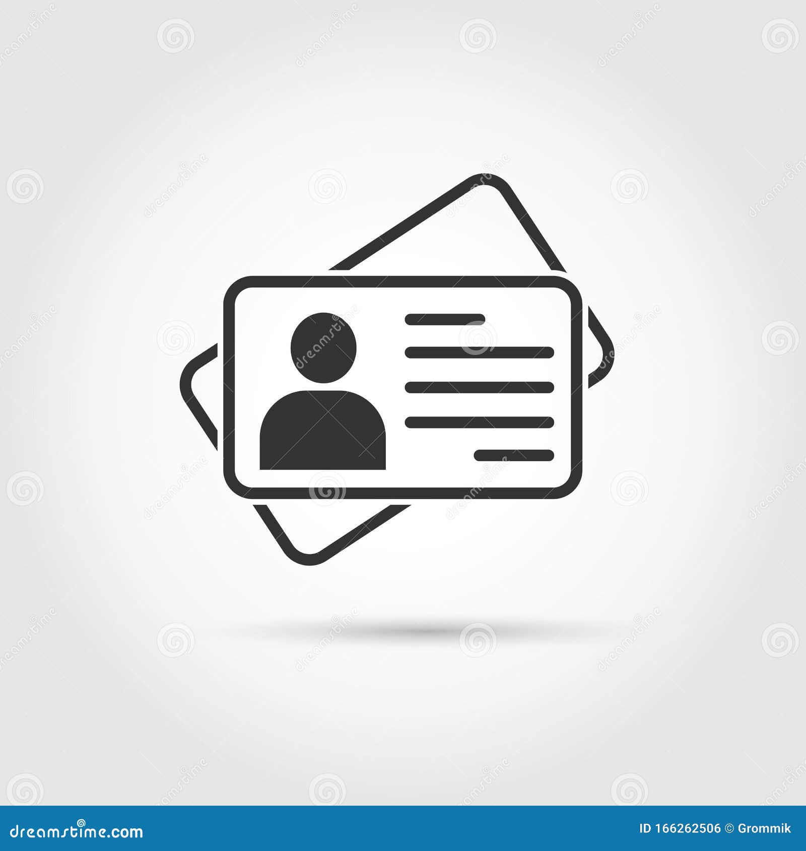 Driver`s License, Badge or Identification Card. Flat Design, Isolated ...