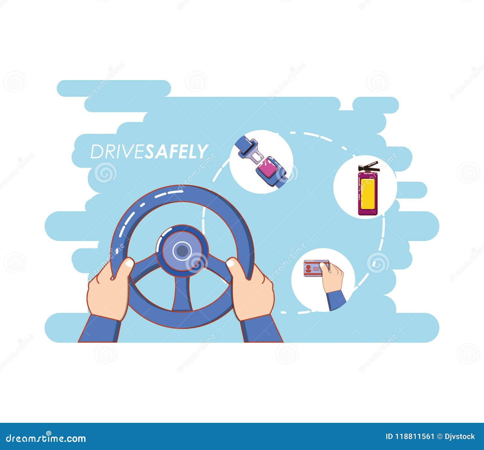 Driver Safely Campaign Label Stock Vector - Illustration of dont ...