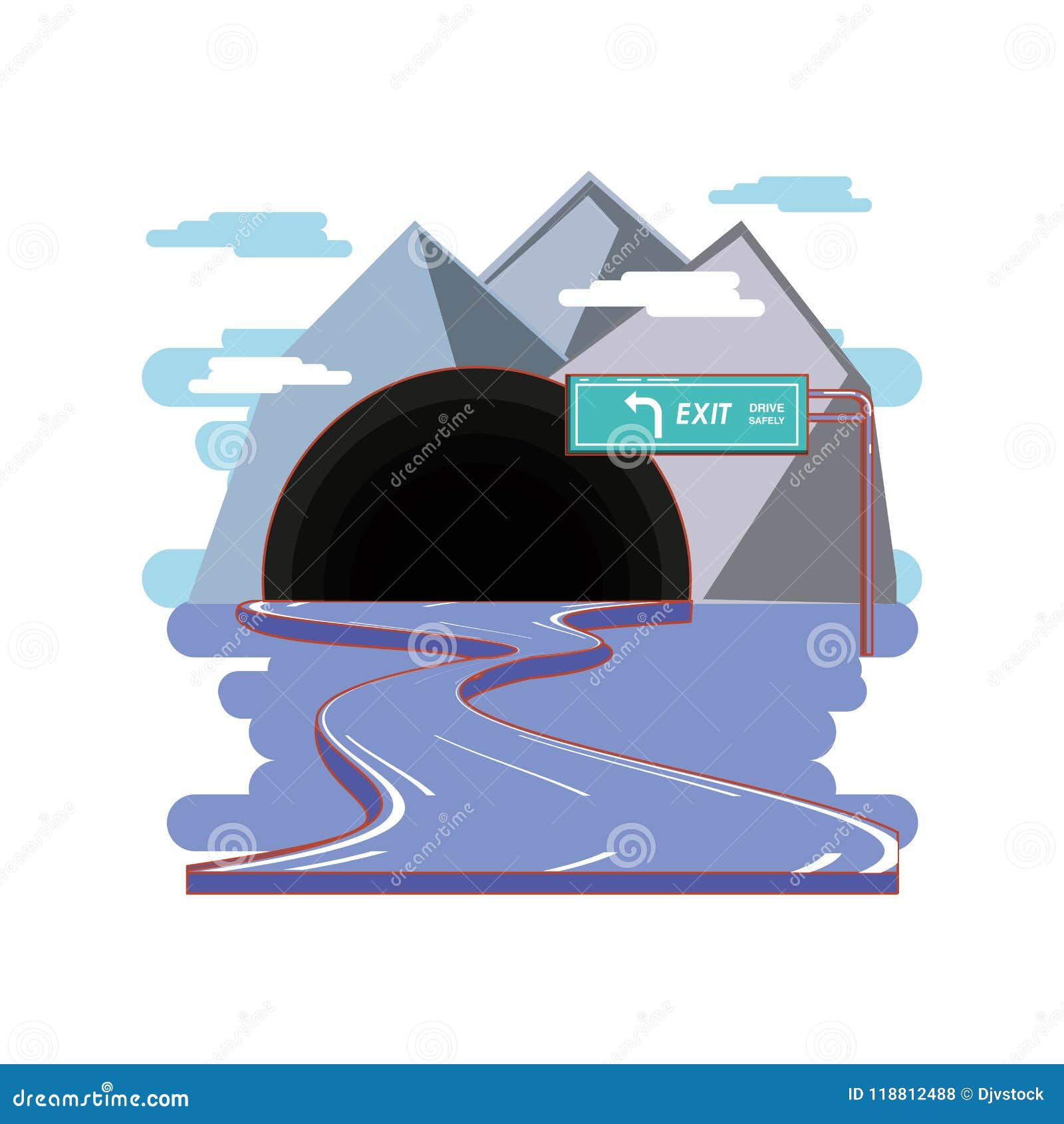 Driver Safely with Exit Signal Stock Vector - Illustration of campaign ... Driver Safely with Exit Signal Stock Vector - Illustration of campaign ...