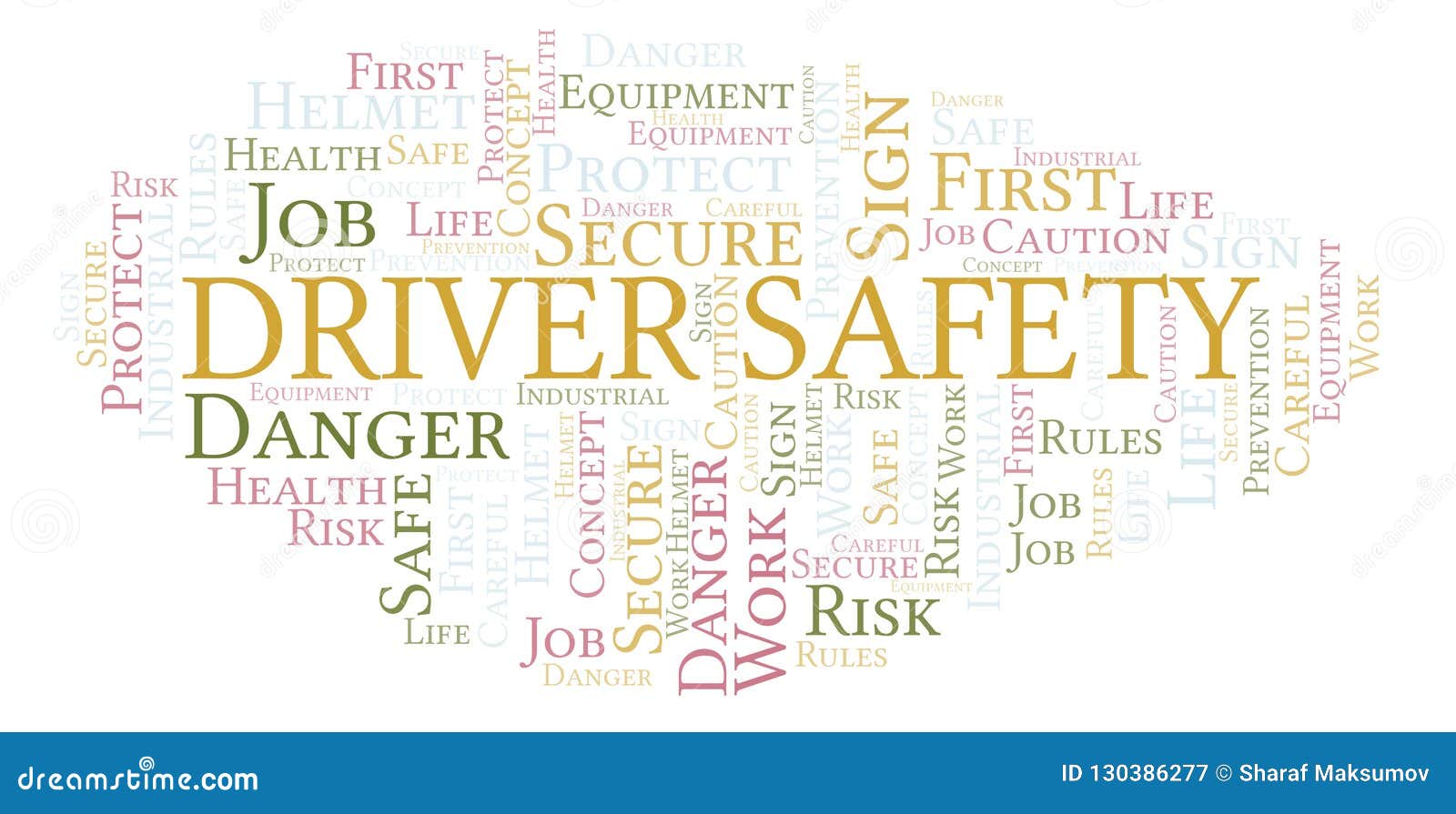 Driver Safety word cloud. stock illustration. Illustration of ...