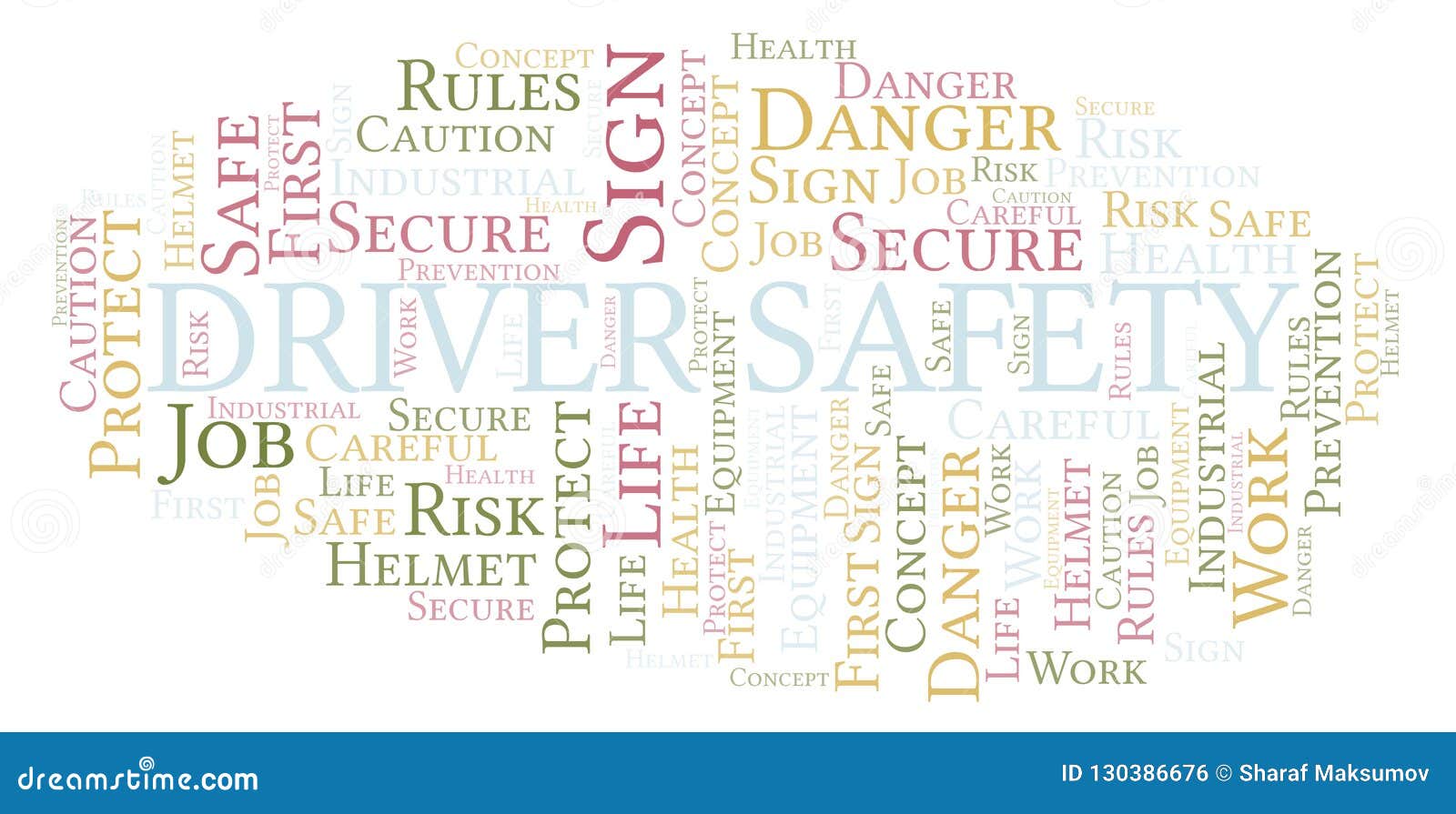Driver Safety word cloud. stock illustration. Illustration of font ...