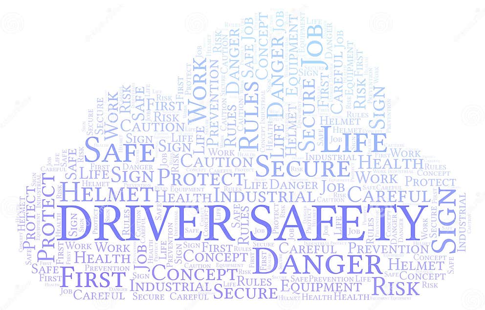 Driver Safety word cloud. stock illustration. Illustration of driver ...