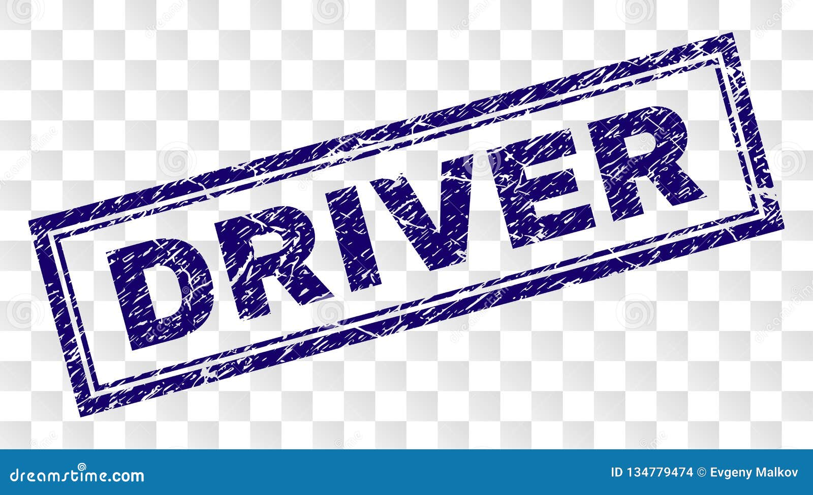 Scratched DRIVER Rectangle Stamp Stock Vector - Illustration of caption ...