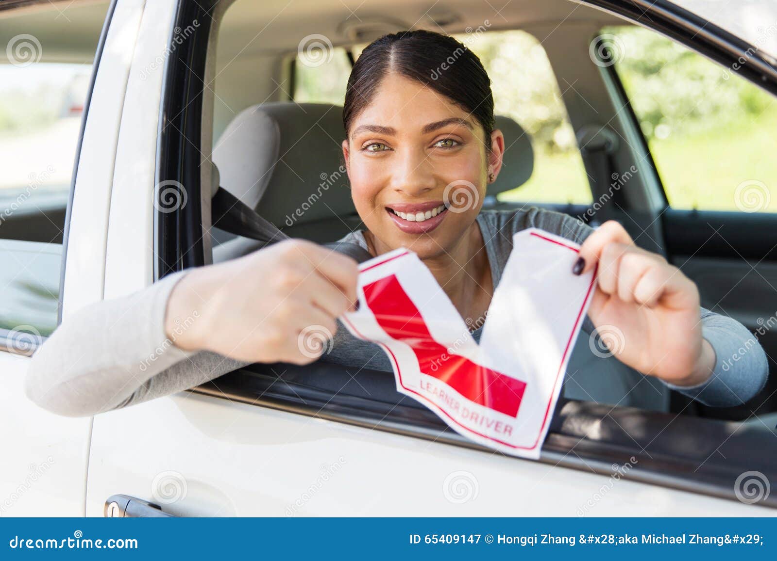 Driver tearing up sign stock image. Image of cute, automobile - 65409147