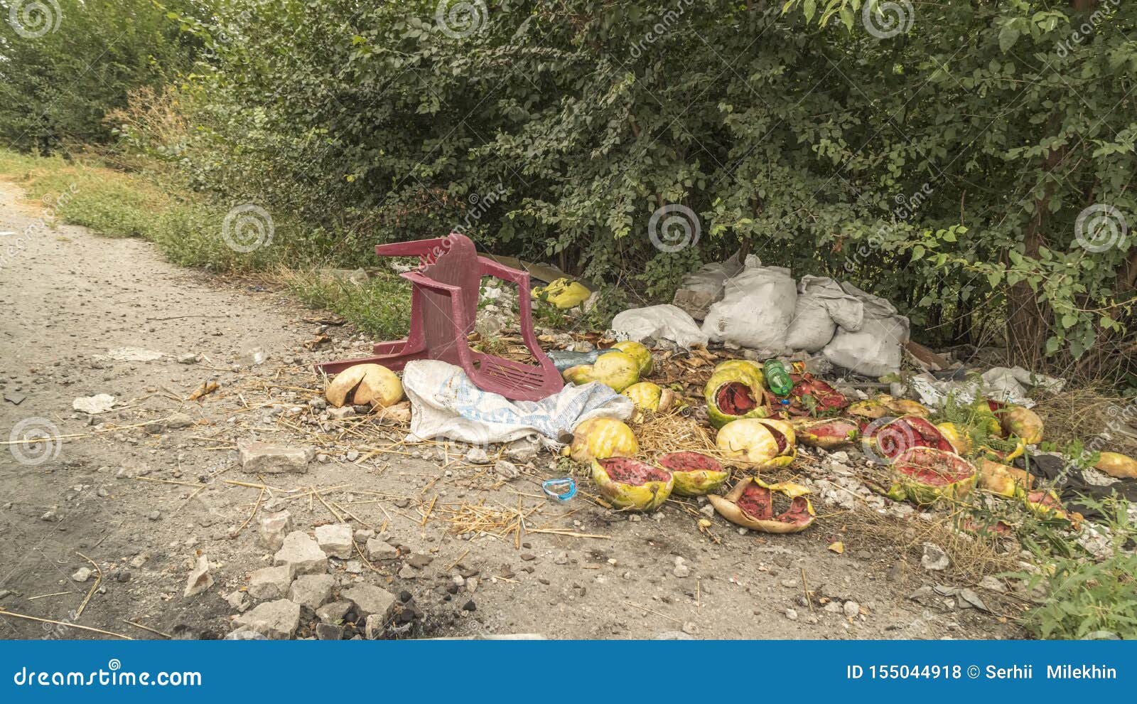 Garbage on the Side of the Road Stock Photo - Image of death, community ...
