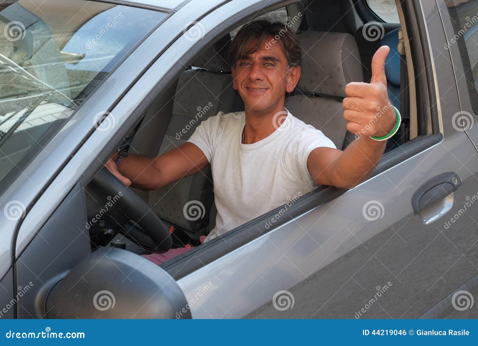 Driver with thumb up stock photo. Image of drivers, person - 44219046