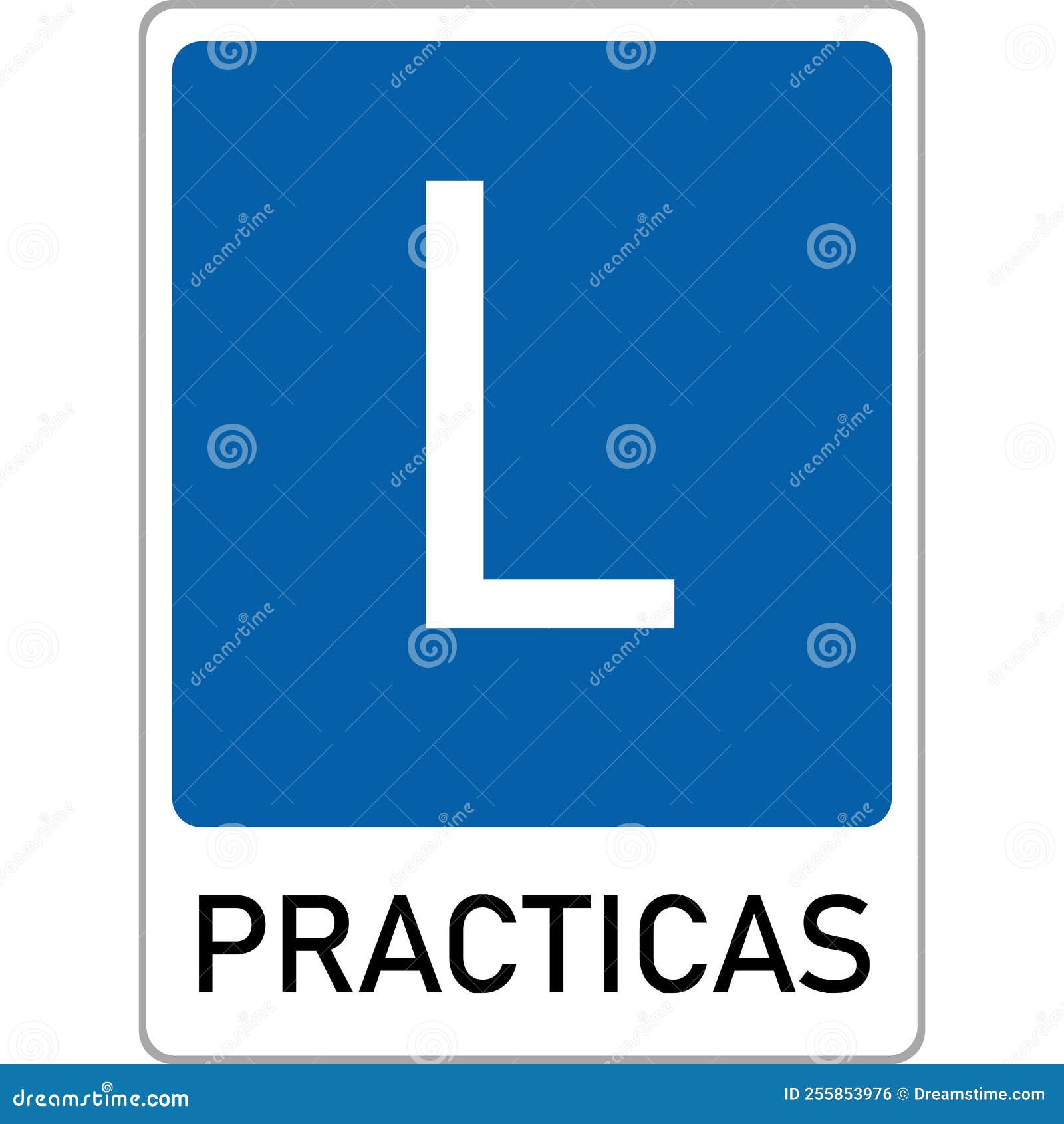 Driver Training Sign. a Rectangle with a Blue Background Stock Vector ...