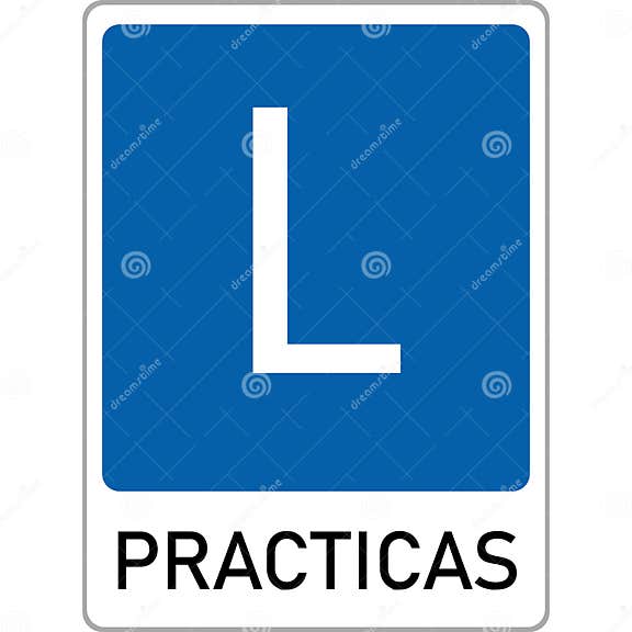 Driver Training Sign. a Rectangle with a Blue Background Stock Vector ...