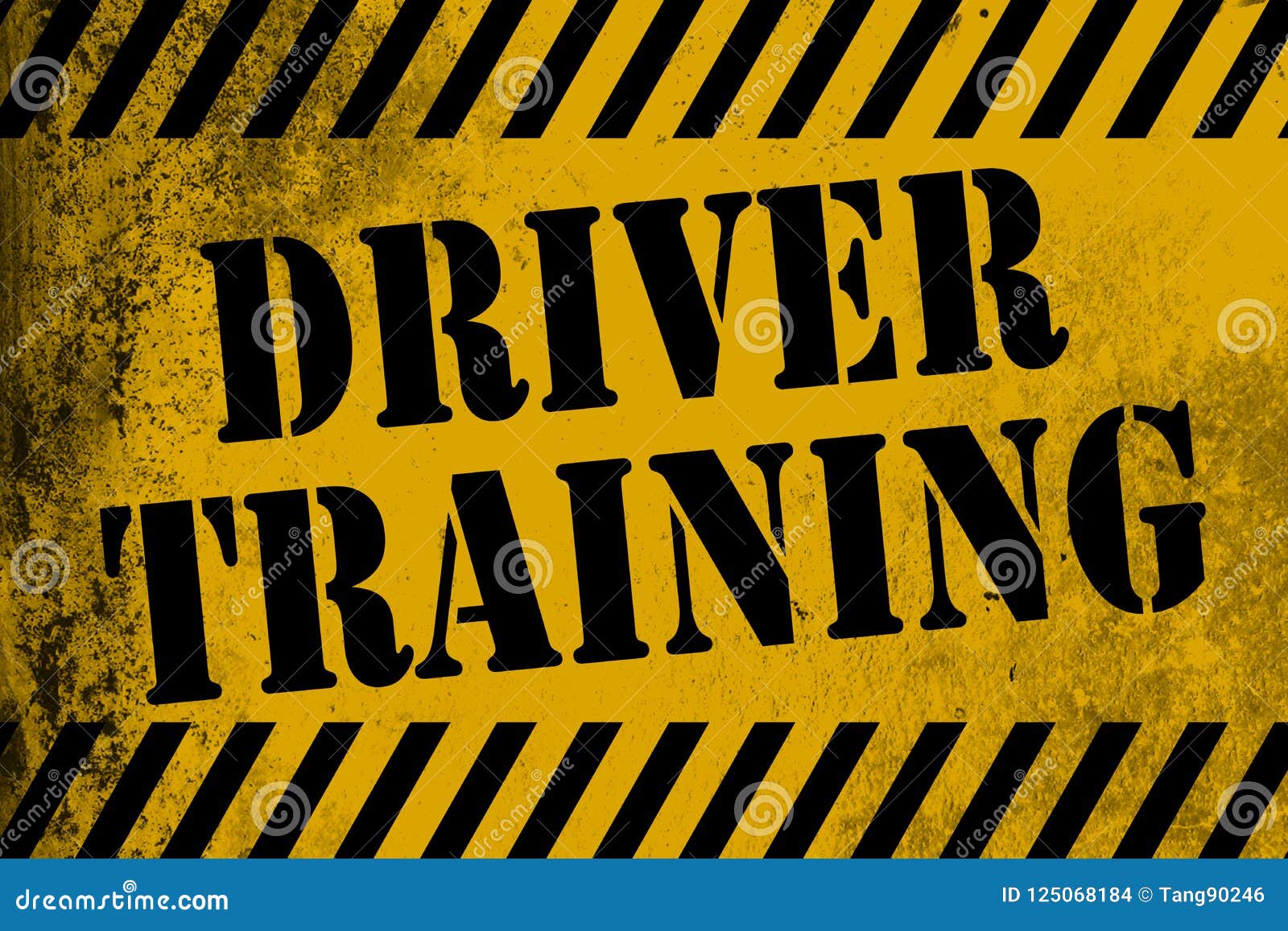 Driver Training Sign Yellow with Stripes Stock Illustration ... Driver Training Sign Yellow with Stripes Stock Illustration ...